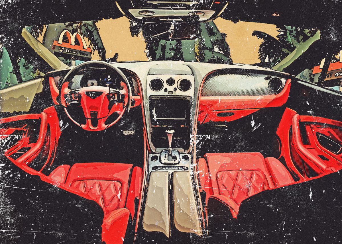 'Point Of View Super Car' Poster by Colorize Studio | Displate