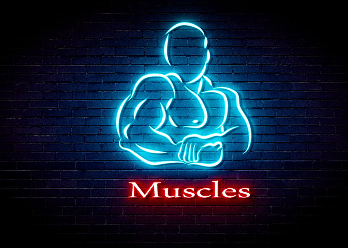 'Muscles' Poster, picture, metal print, paint by ad yosef | Displate