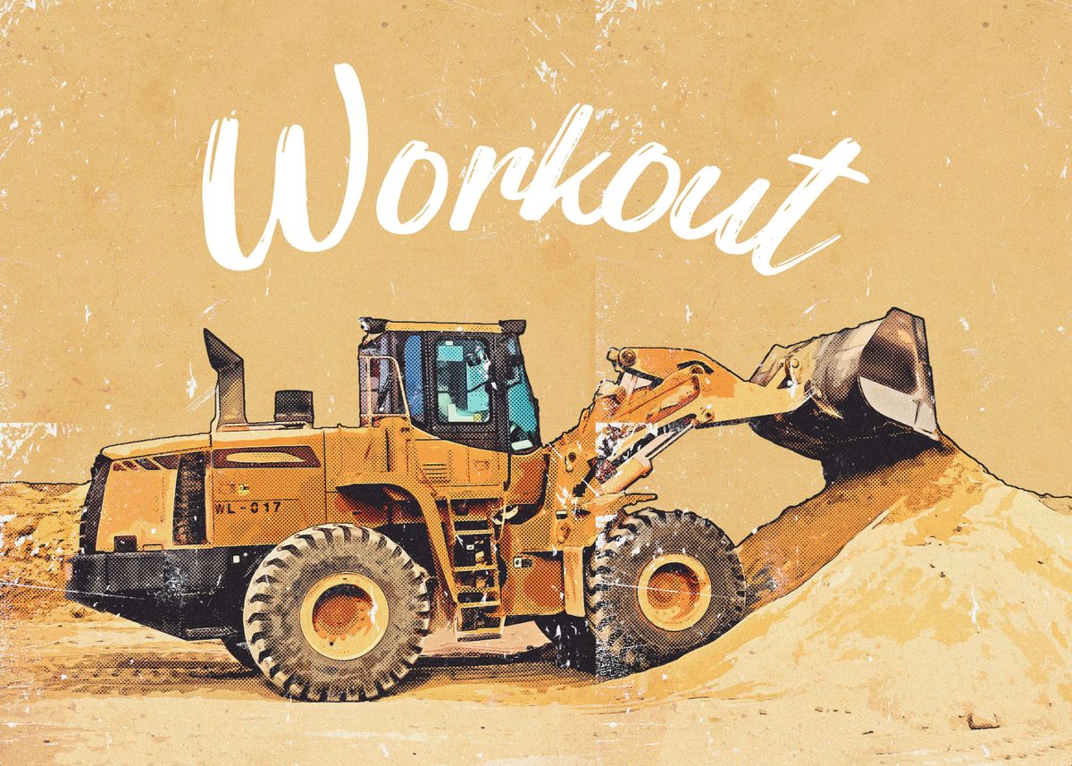 'Workout' Poster, picture, metal print, paint by Colorize Studio | Displate