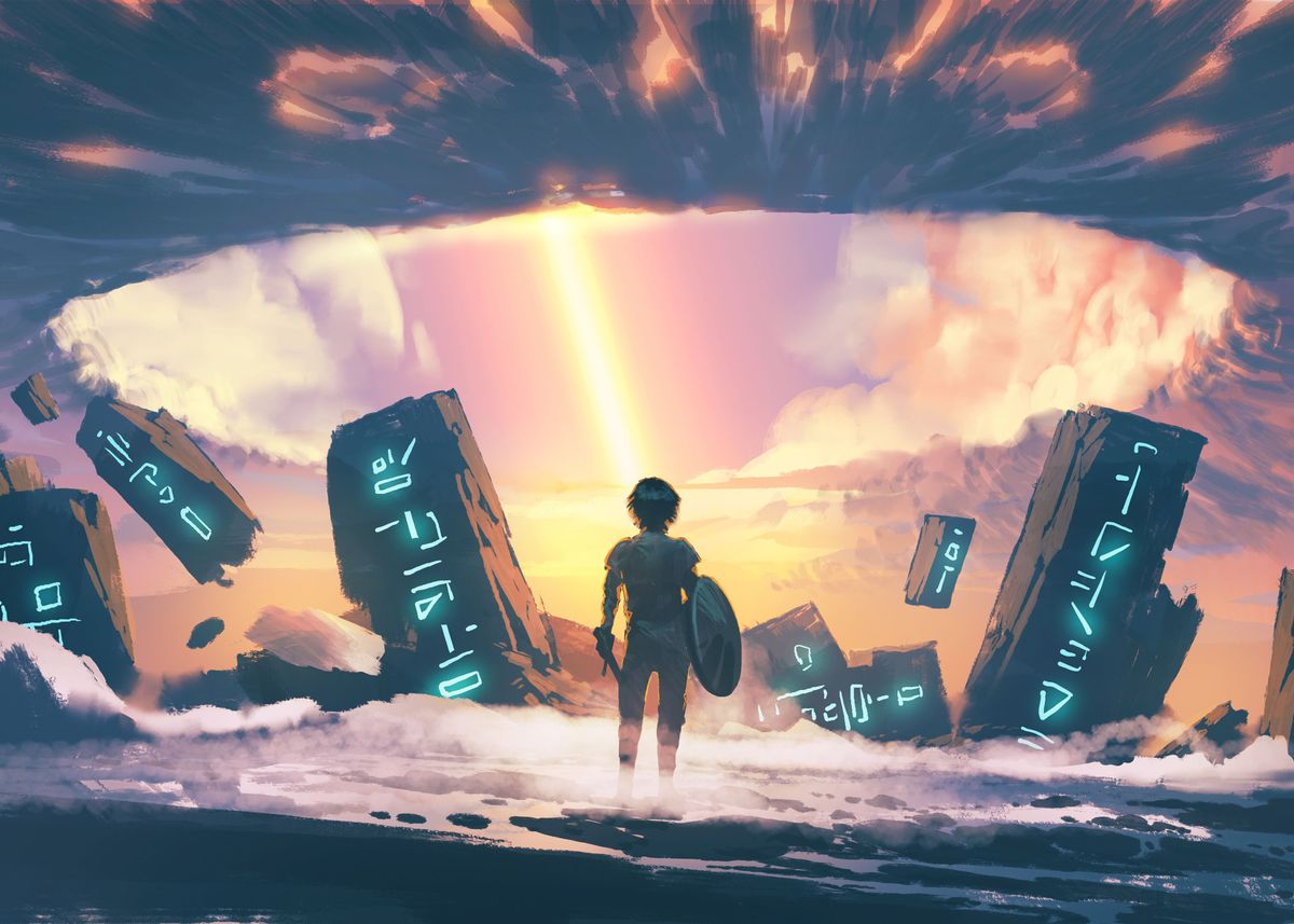 'Knight fantasy world' Poster, picture, metal print, paint by Nabila ...