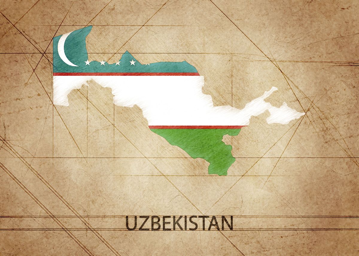 'Uzbekistan' Poster, picture, metal print, paint by Luvy | Displate