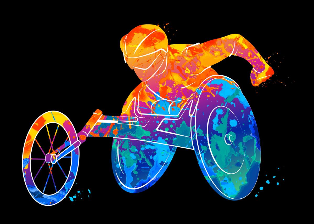 'athlete on wheelchair' Poster by Nguyen Duc Hieu | Displate