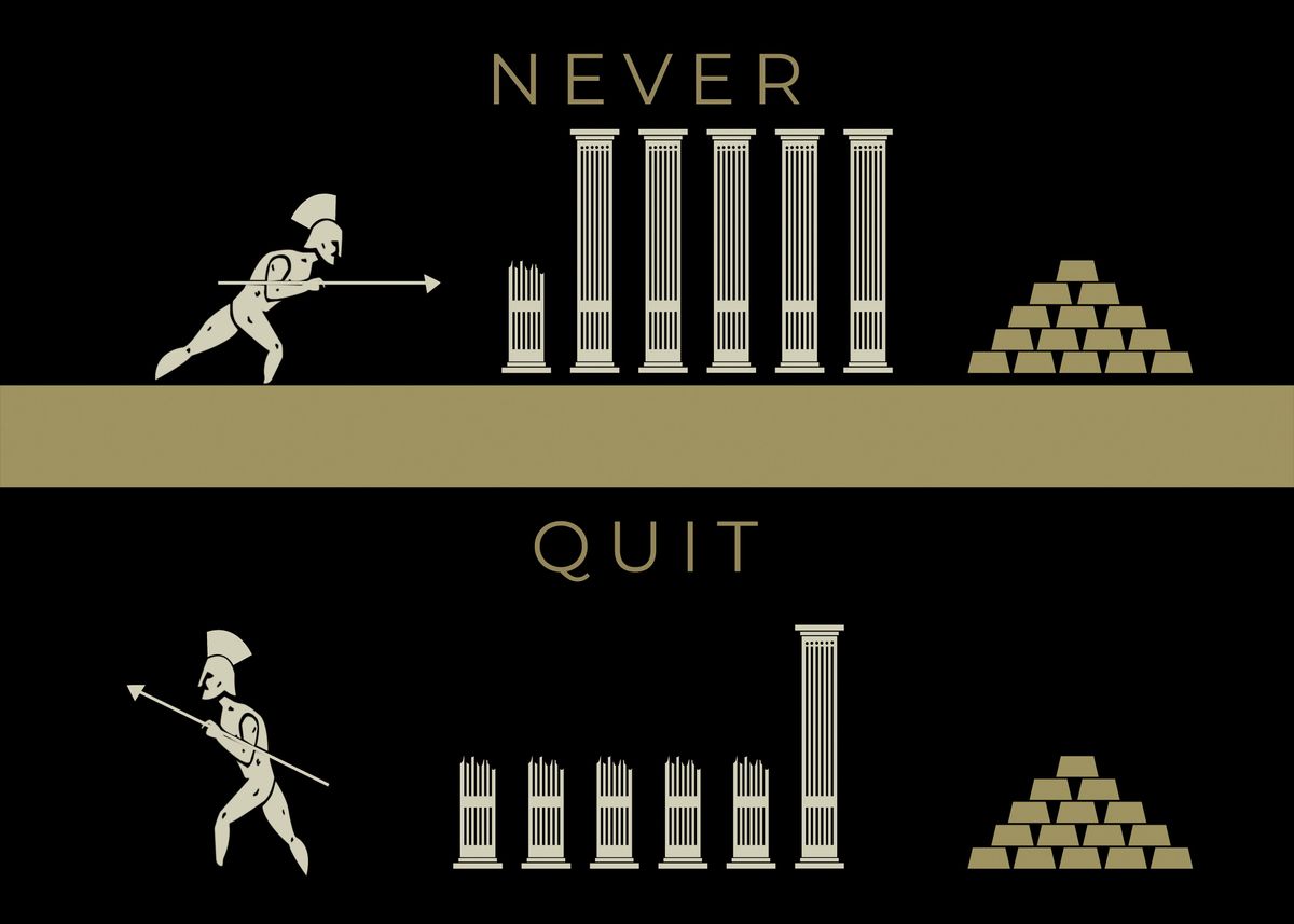 'Never Quit' Poster, picture, metal print, paint by Conceptual ...