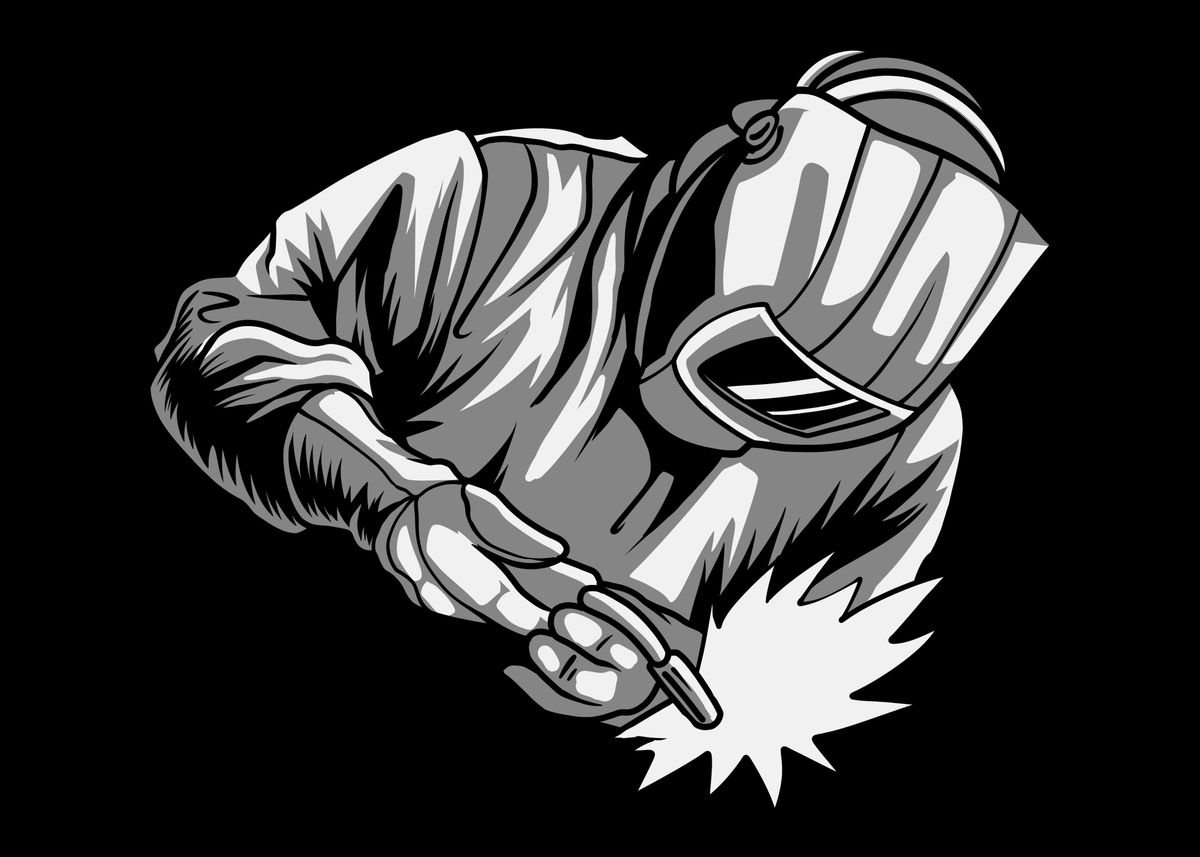 'Welding Welder' Poster, picture, metal print, paint by BobbyBubble ...