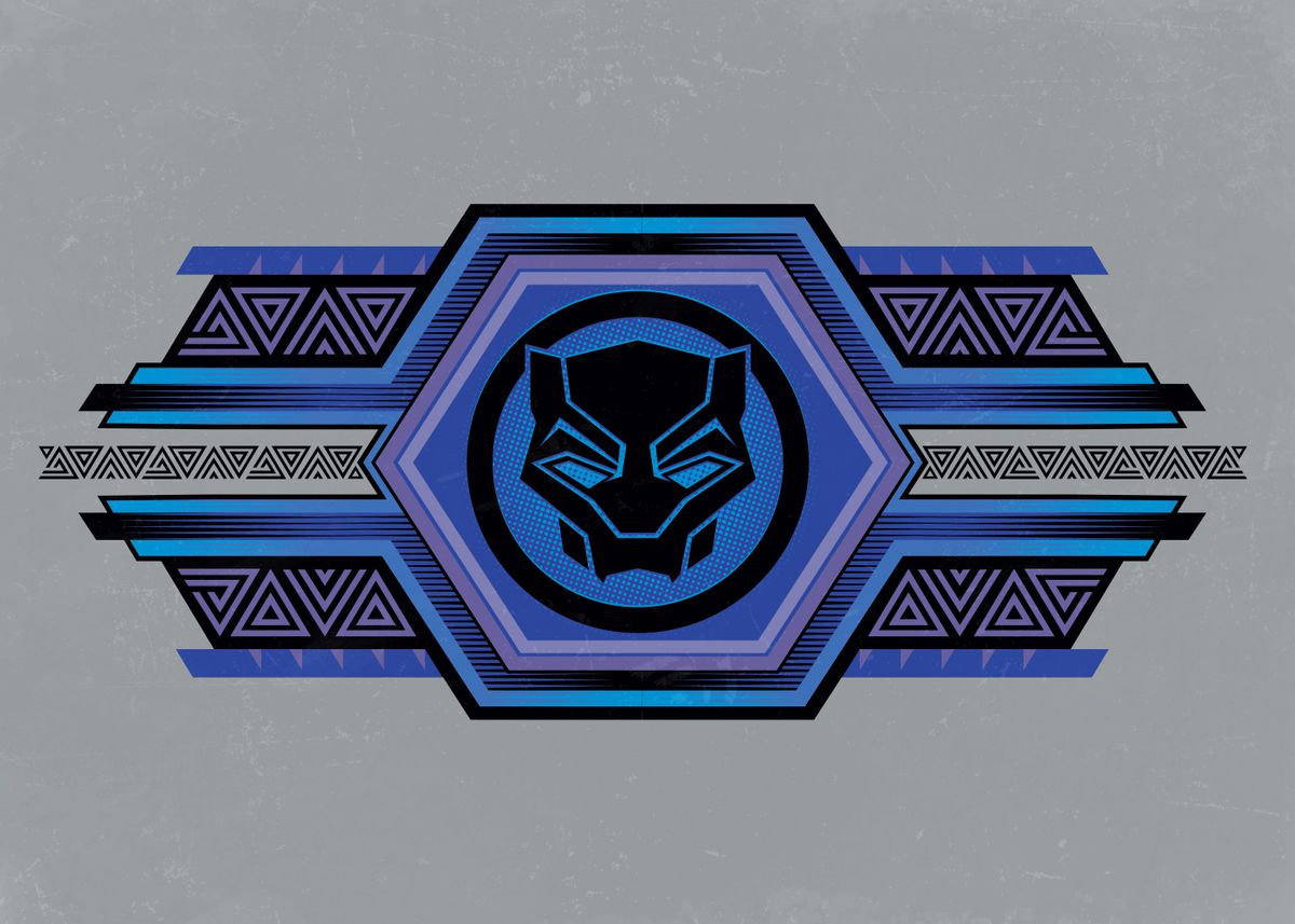 'Panther badge' Poster, picture, metal print, paint by Marvel | Displate