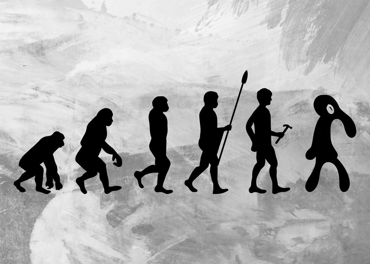 'evolution of bold brush' Poster, picture, metal print, paint by ...