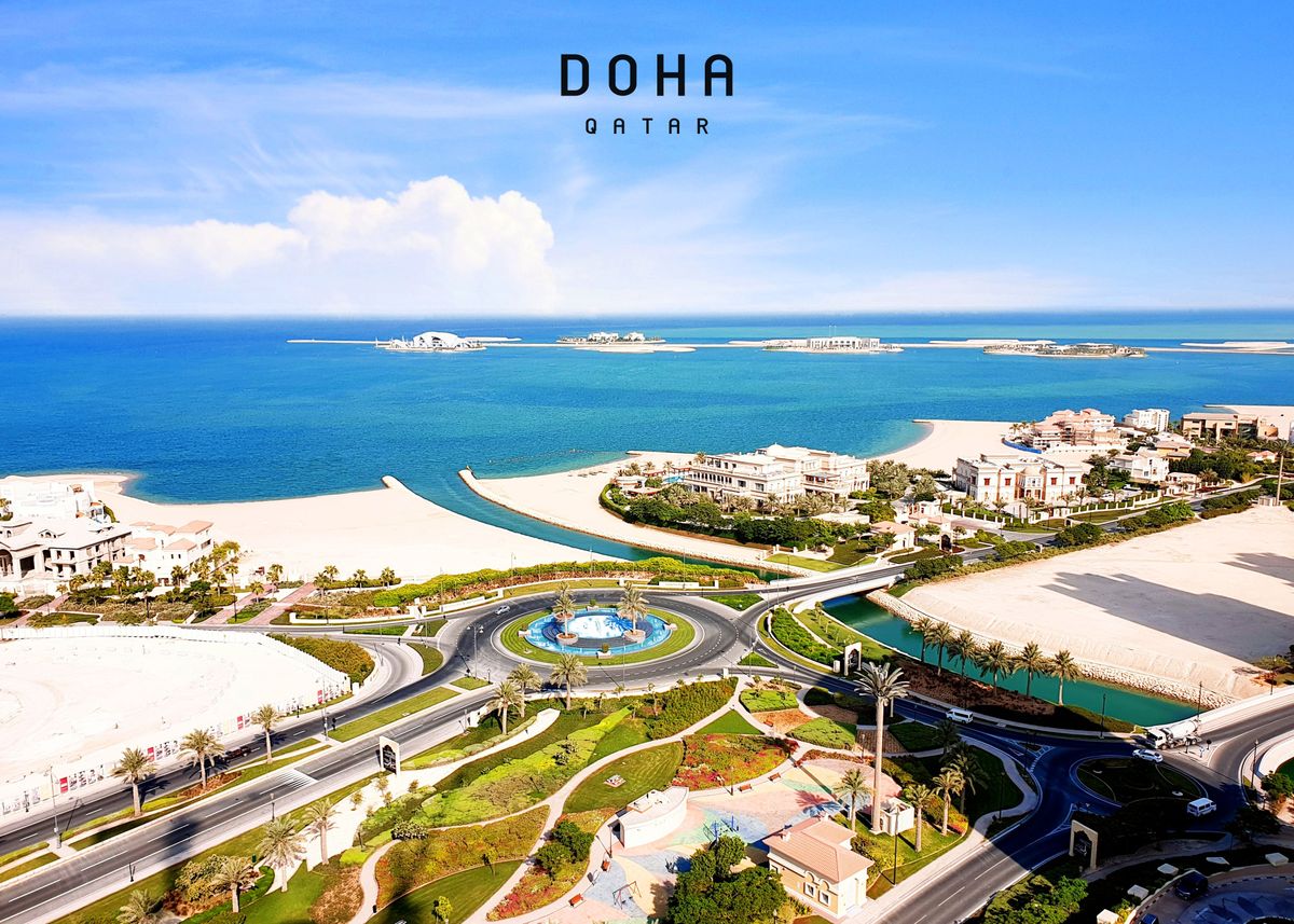 'Doha ' Poster, picture, metal print, paint by Travel Addict | Displate