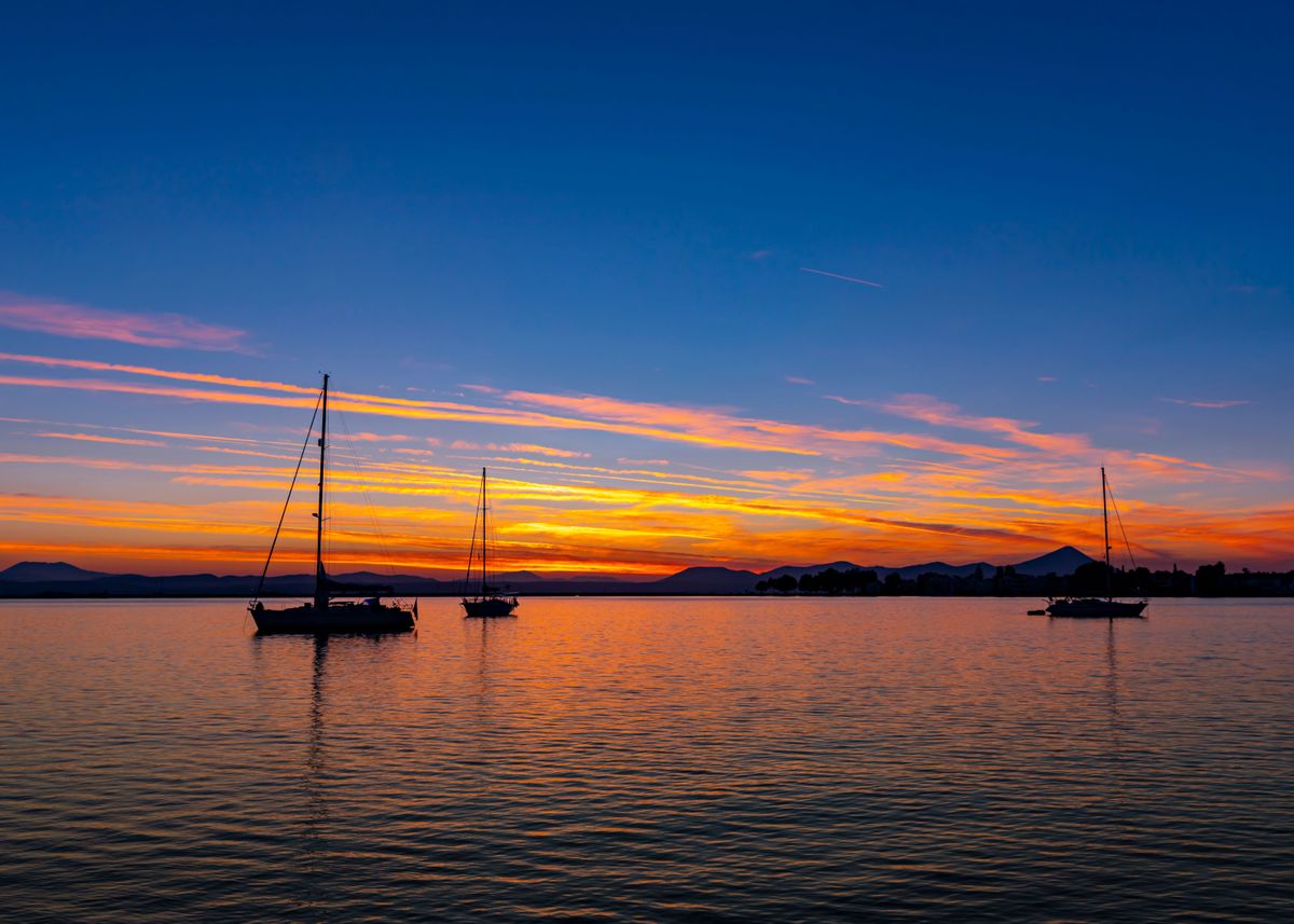 'Sunset in greek island' Poster by anettastar | Displate