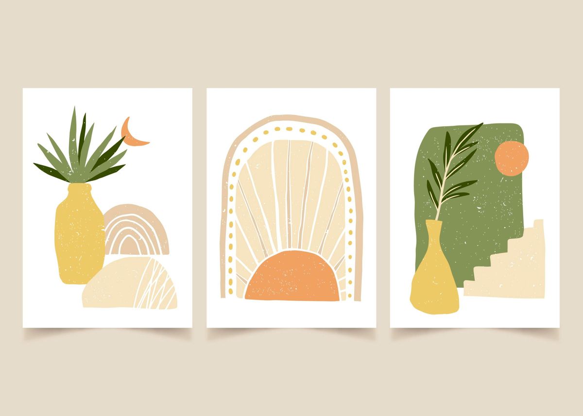 'Boho Wall Art Gallery' Poster by Artistic Shop | Displate