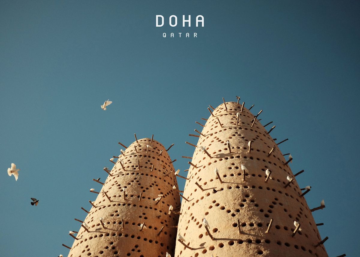 'Doha ' Poster, picture, metal print, paint by Travel Addict | Displate