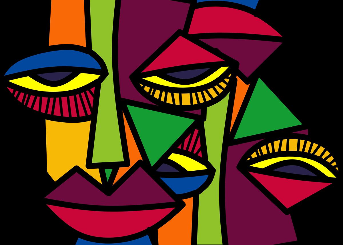 'illustration face human' Poster, picture, metal print, paint by Mshel ...