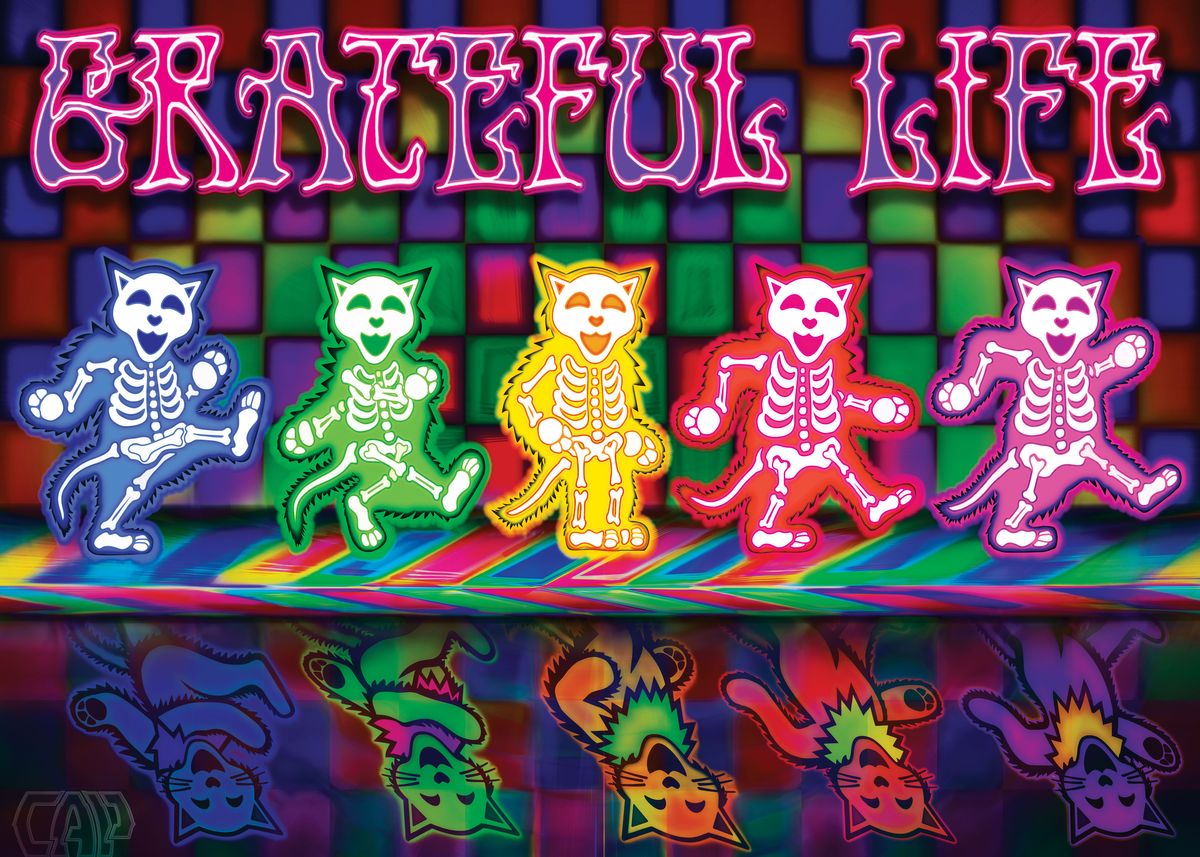 'Skeleton Cats II' Poster by Connor Purcell | Displate