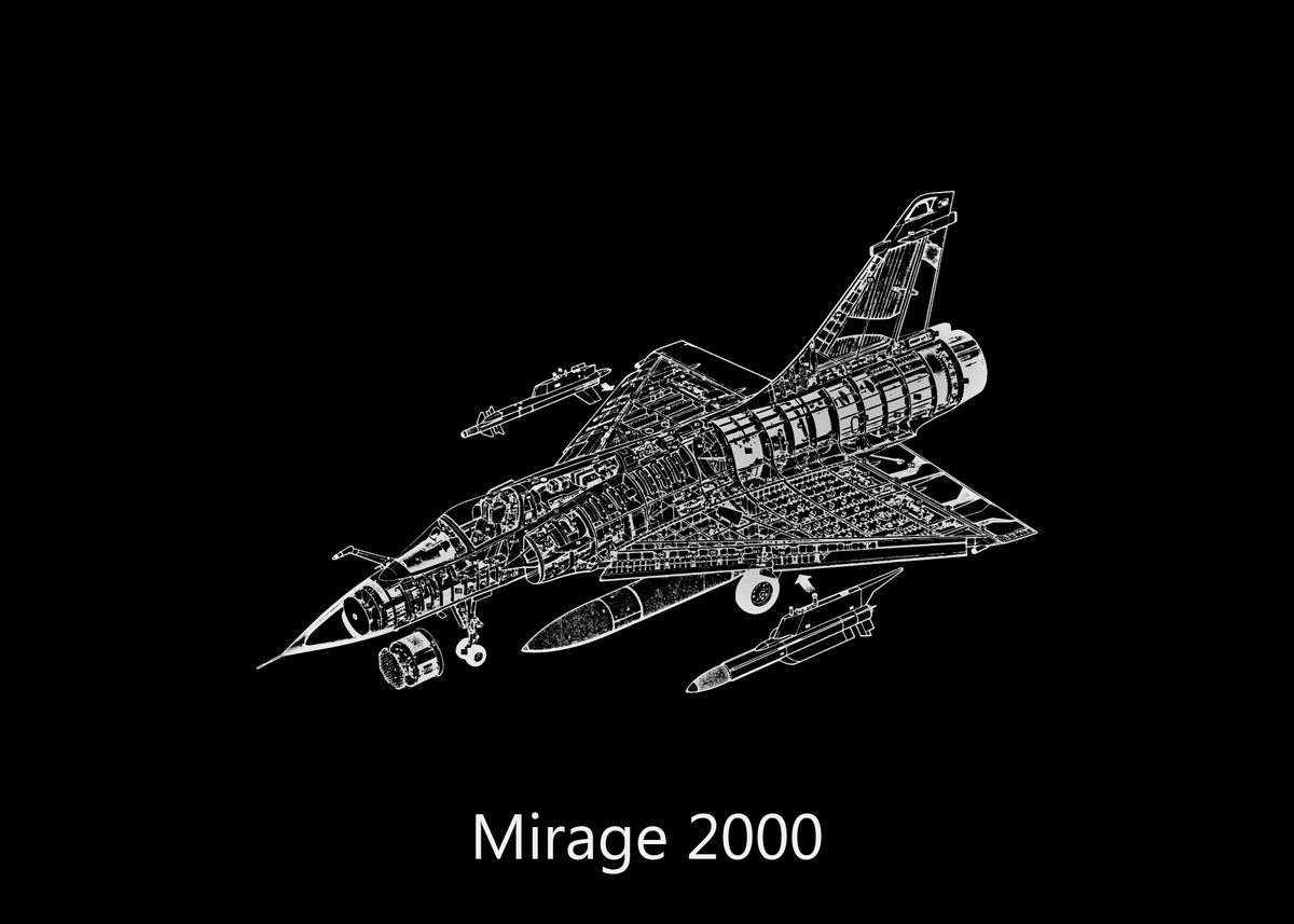 'Mirage 2000 ' Poster, picture, metal print, paint by Fast Elevator ...
