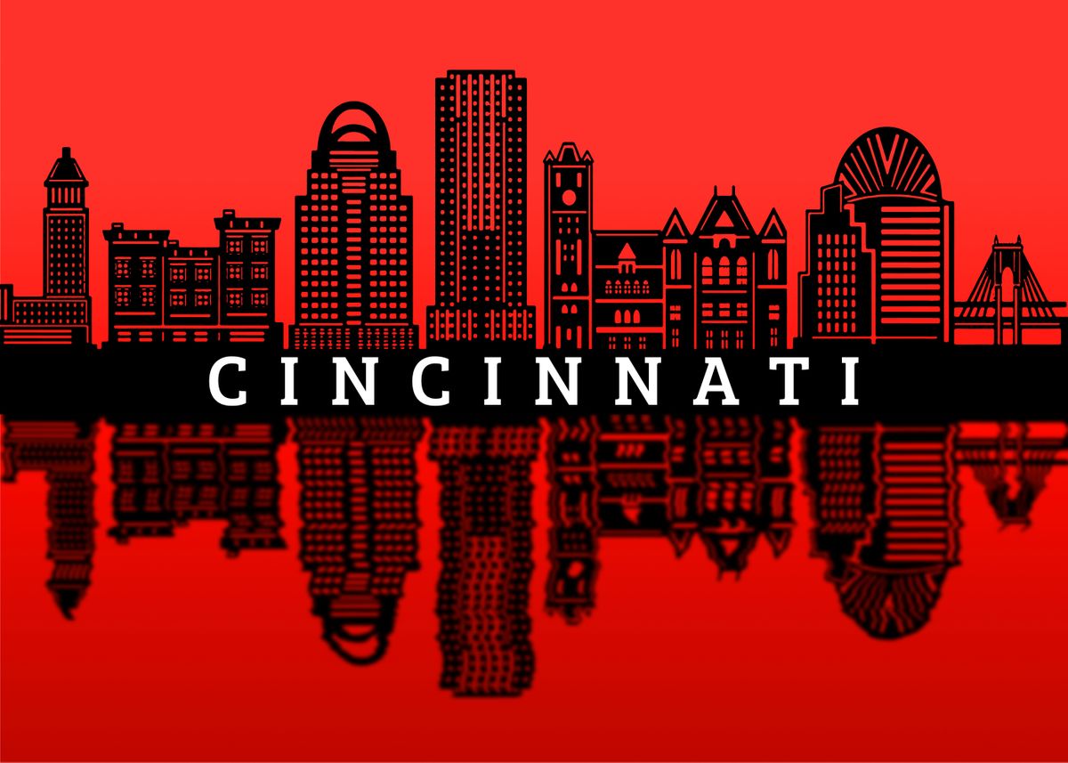 'Cincinnati' Poster, picture, metal print, paint by Wasi Blond | Displate
