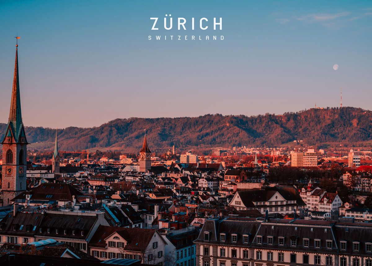 'Zurich ' Poster, picture, metal print, paint by Big City | Displate