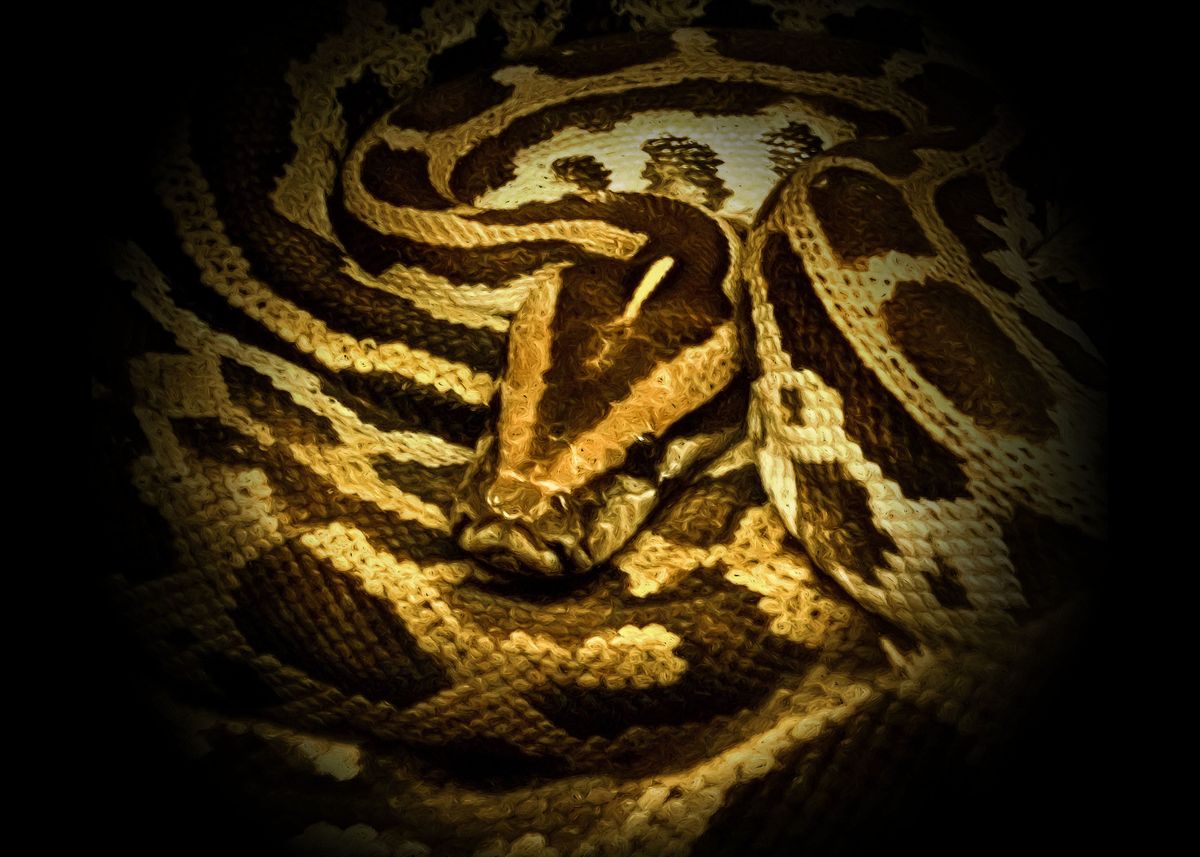 'Python' Poster, picture, metal print, paint by Gyula Gvardián | Displate