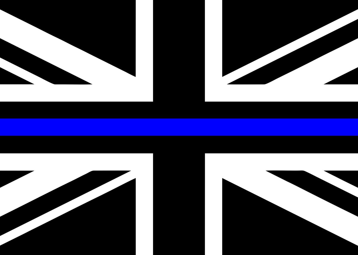 'uk Thin Blue Line Flag' Poster by tony4urban | Displate