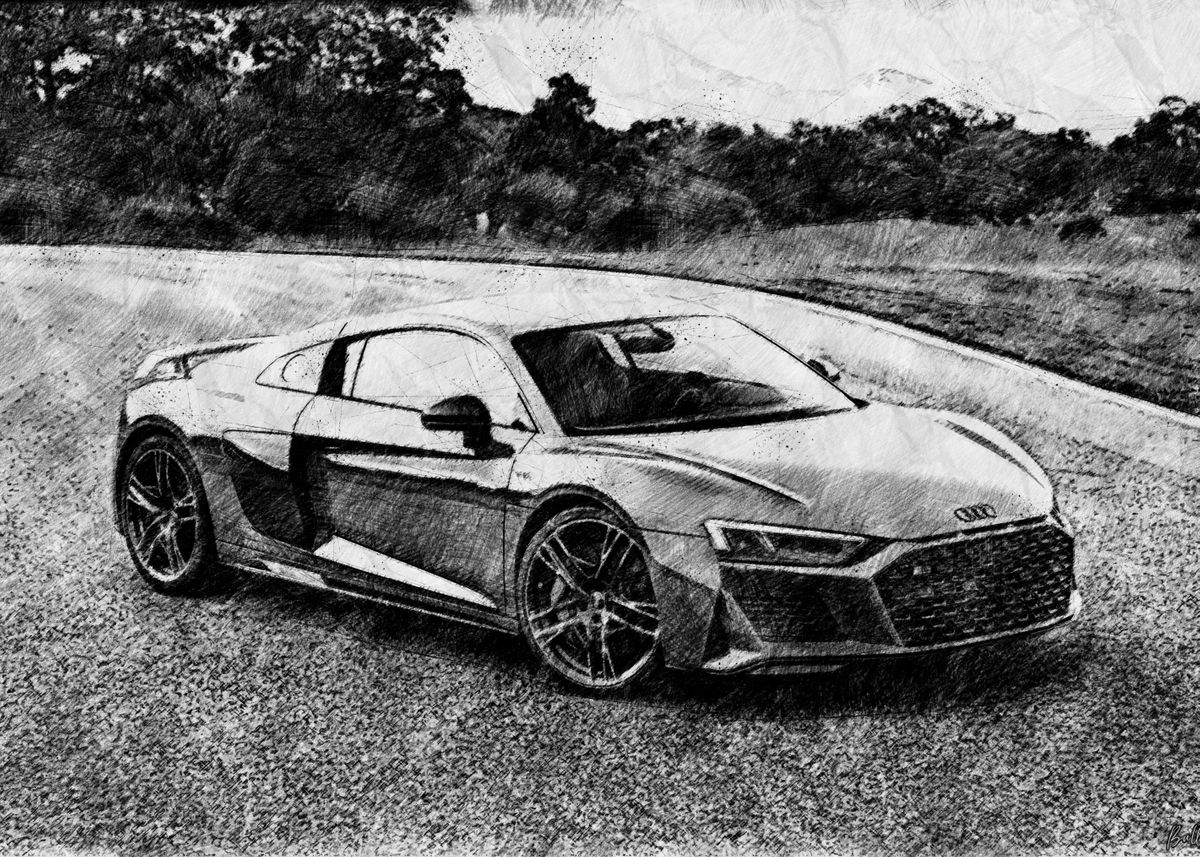 'Audi R8' Poster by Marcel Lee | Displate
