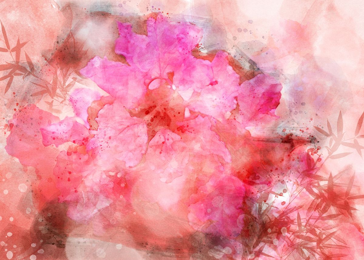 'Pink overflow' Poster, picture, metal print, paint by Fátima Seehagen ...