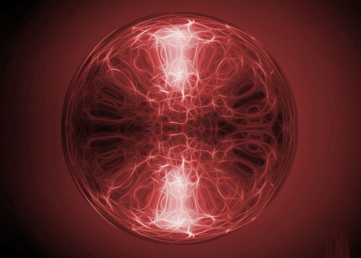 ' Ball red ' Poster by Amazing Artist | Displate