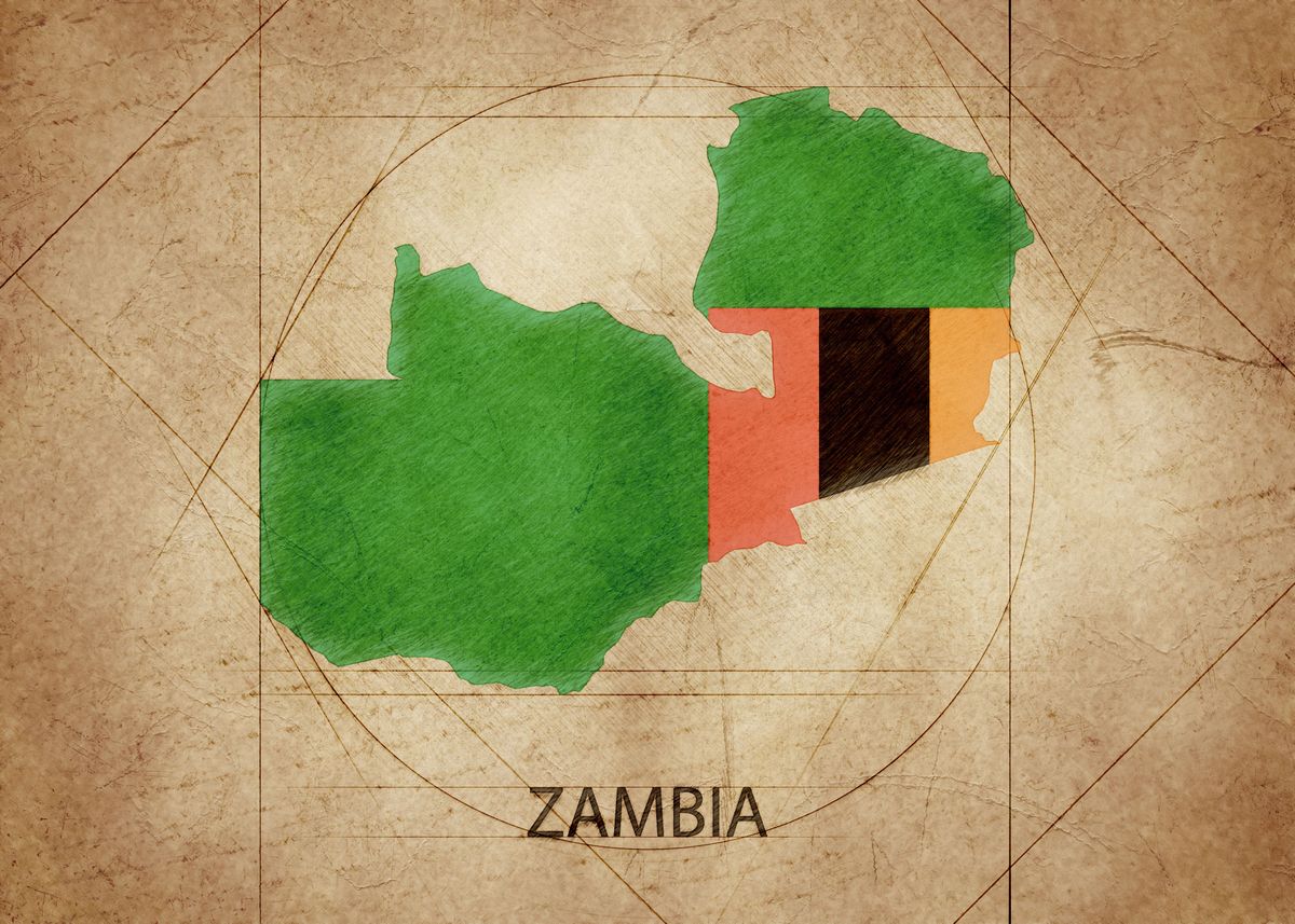 'Zambia' Poster by Luvy | Displate