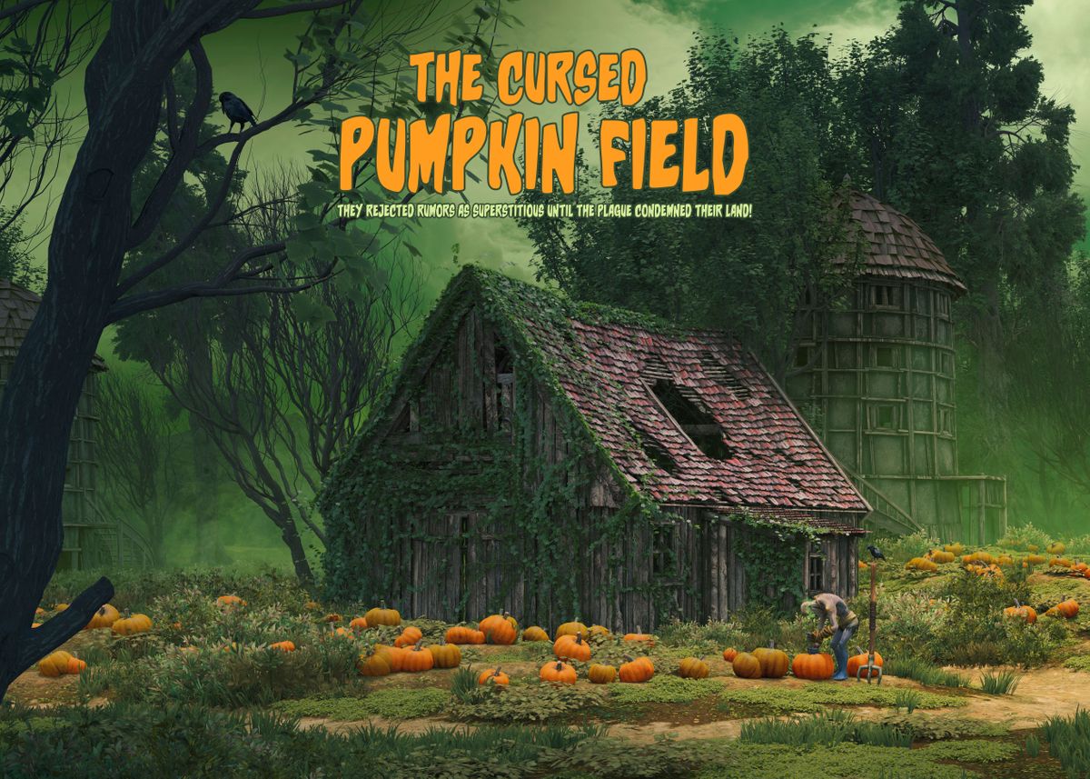 'Cursed Pumpkin Field' Poster by dreamwalker | Displate