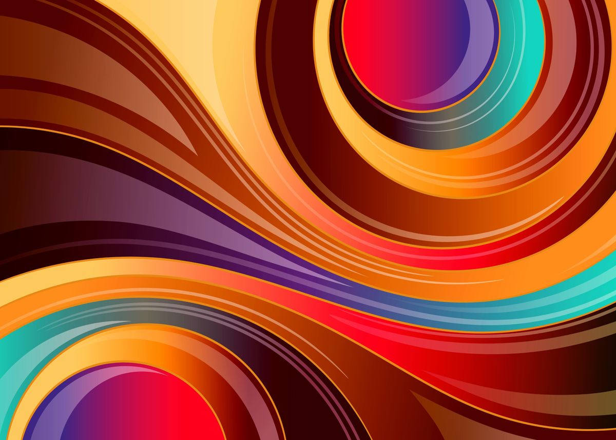 'abstract Wavy Lines ' Poster, picture, metal print, paint by The ...