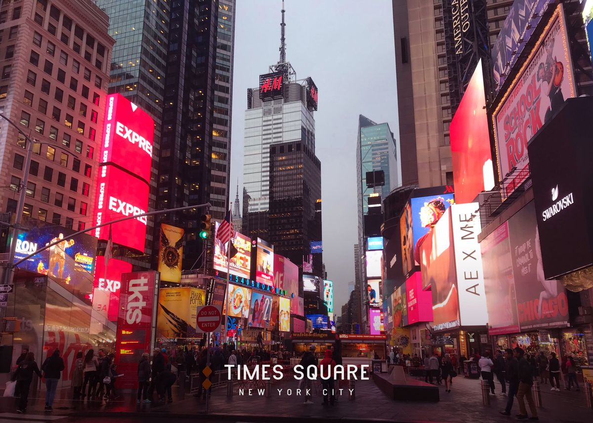 'Times Square ' Poster, picture, metal print, paint by Famous City ...