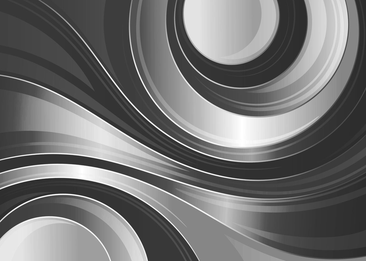 'Abstract gray Wavy' Poster, picture, metal print, paint by Fast ...