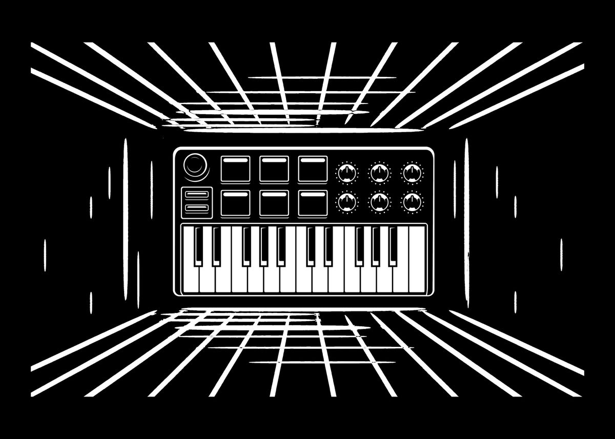 'Retro Modular Synthesizer' Poster by professionaldesigns | Displate