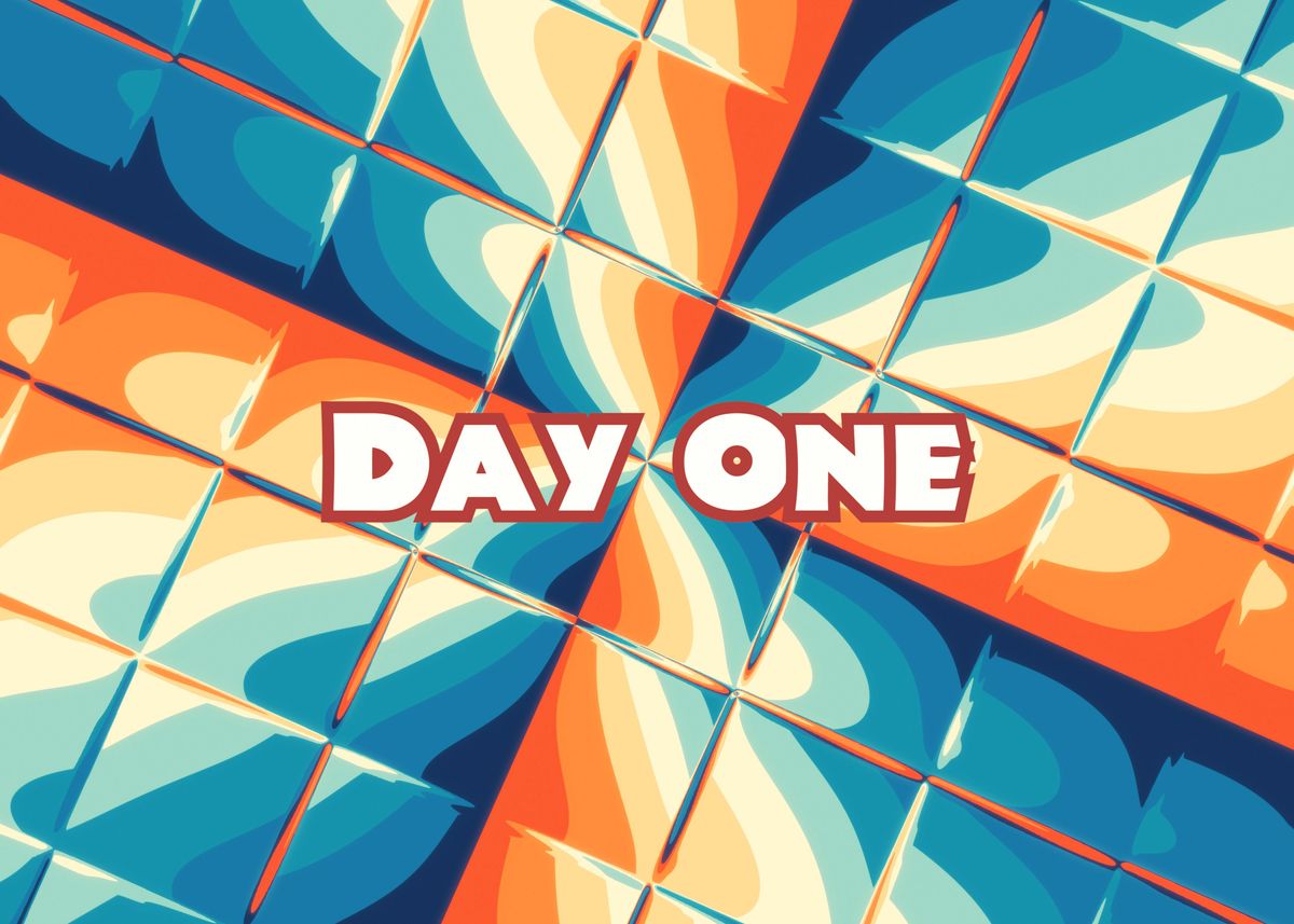 'Time card day one' Poster, picture, metal print, paint by Gianfranco ...