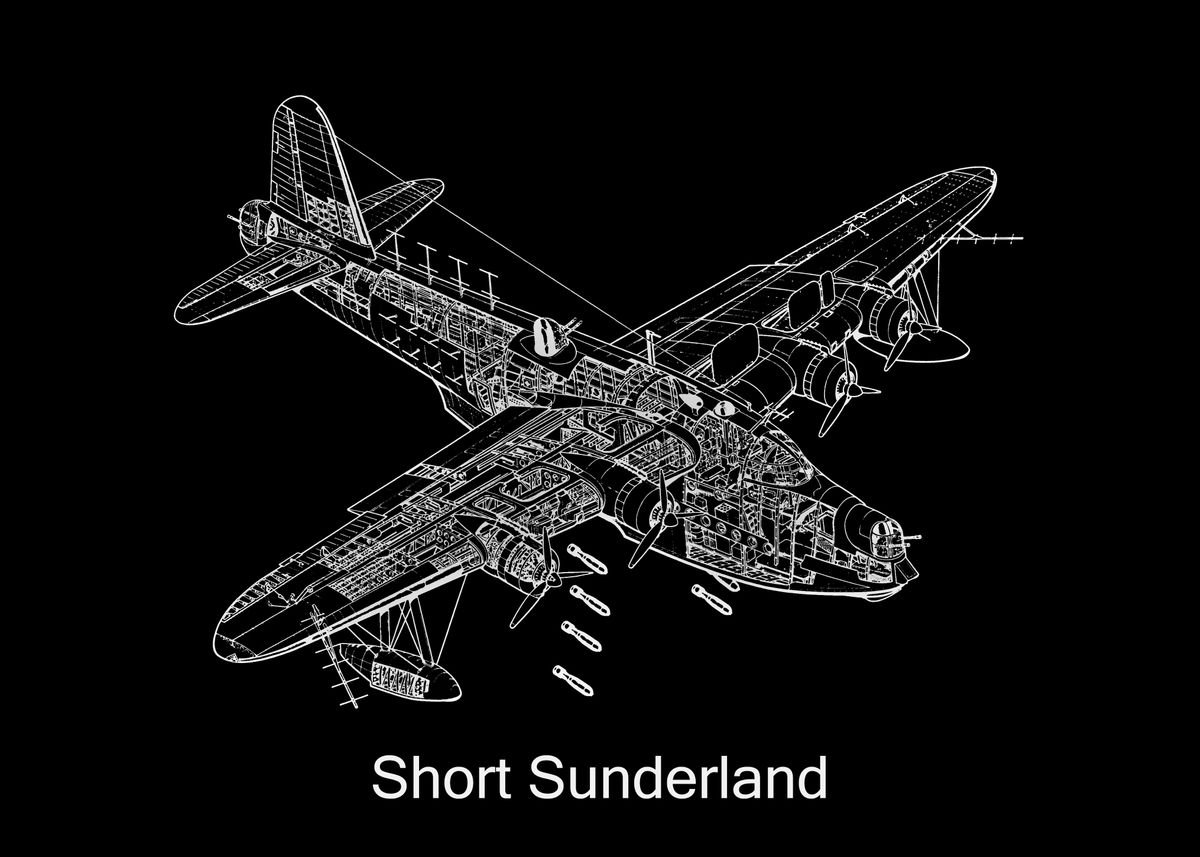 'Short Sunderland ' Poster by Spring Flower | Displate