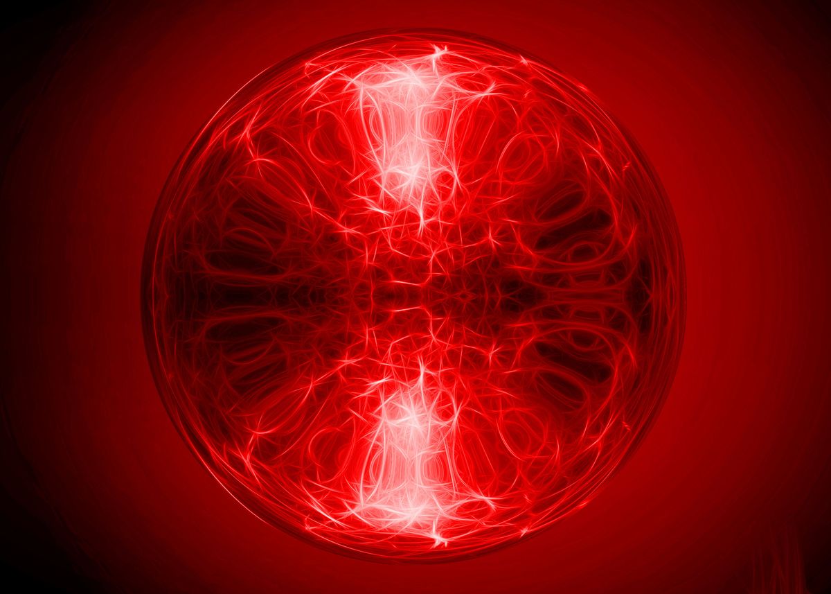 'red Circles' Poster, picture, metal print, paint by The Diamond | Displate