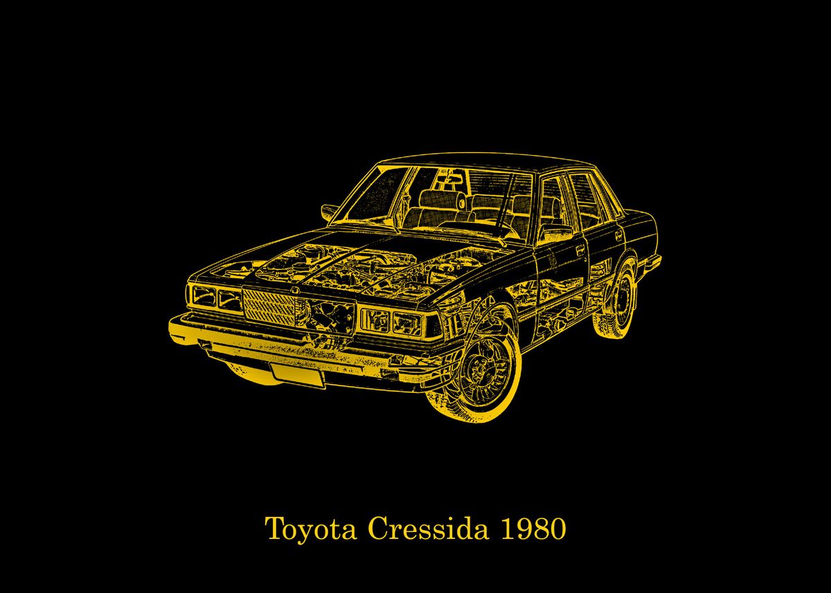 'Toyota Cressida 1980 ' Poster, picture, metal print, paint by Eng ...