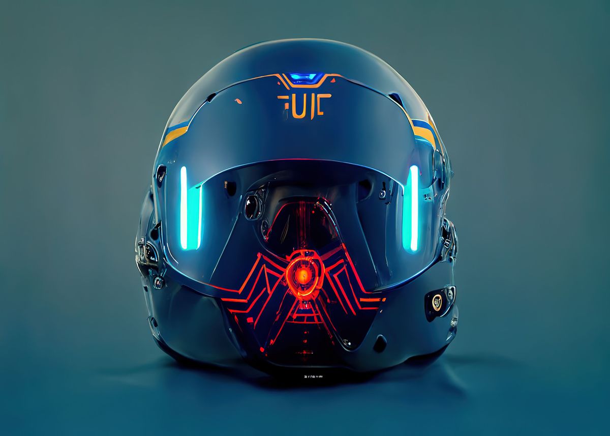 'flight pilot helmet' Poster, picture, metal print, paint by ...