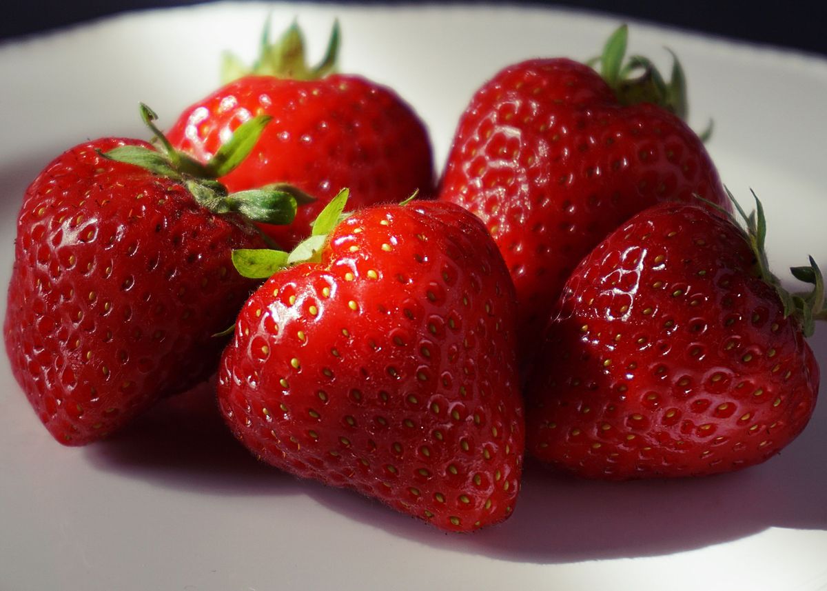 'strawberries' Poster, picture, metal print, paint by The Diamond ...