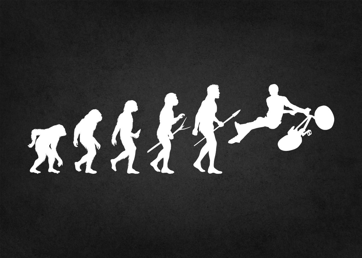 'Trails bike evolution' Poster, picture, metal print, paint by Bestselling cool posters | Displate