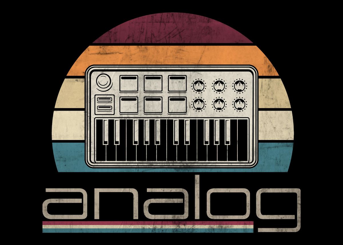 'Retro Modular Synthesizer' Poster by professionaldesigns | Displate