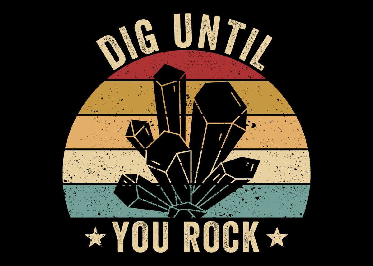 'Funny Rock Hunting' Poster, picture, metal print, paint by ...