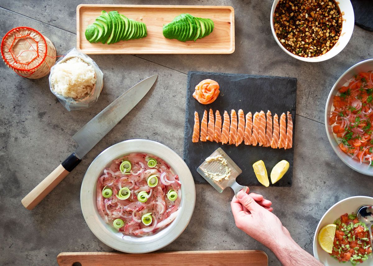 'Sashimi' Poster, picture, metal print, paint by Rijis Art | Displate