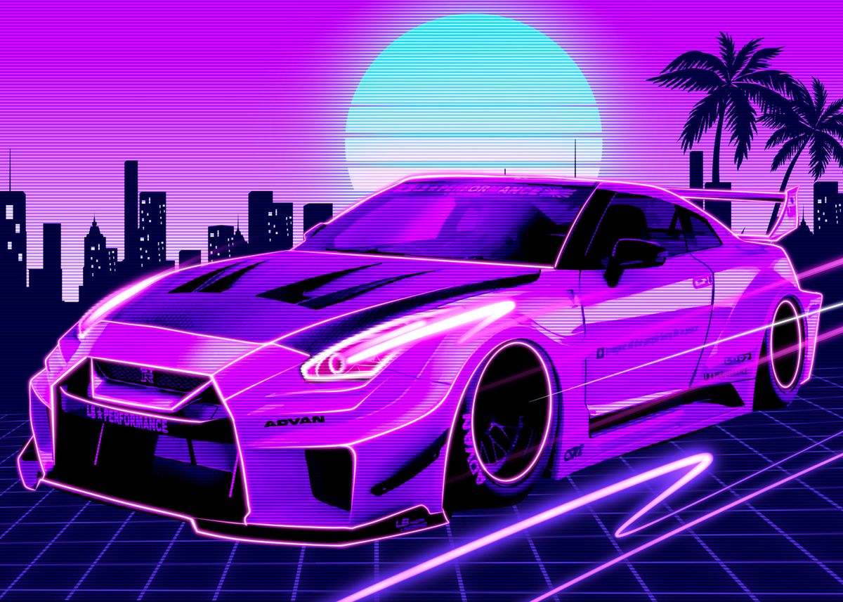 'GTR r35 ' Poster, picture, metal print, paint by Boon Edgar | Displate