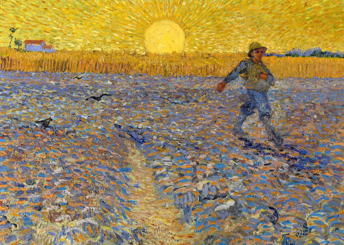 'The Sower Vincent van Gogh' Poster, picture, metal print, paint by ...