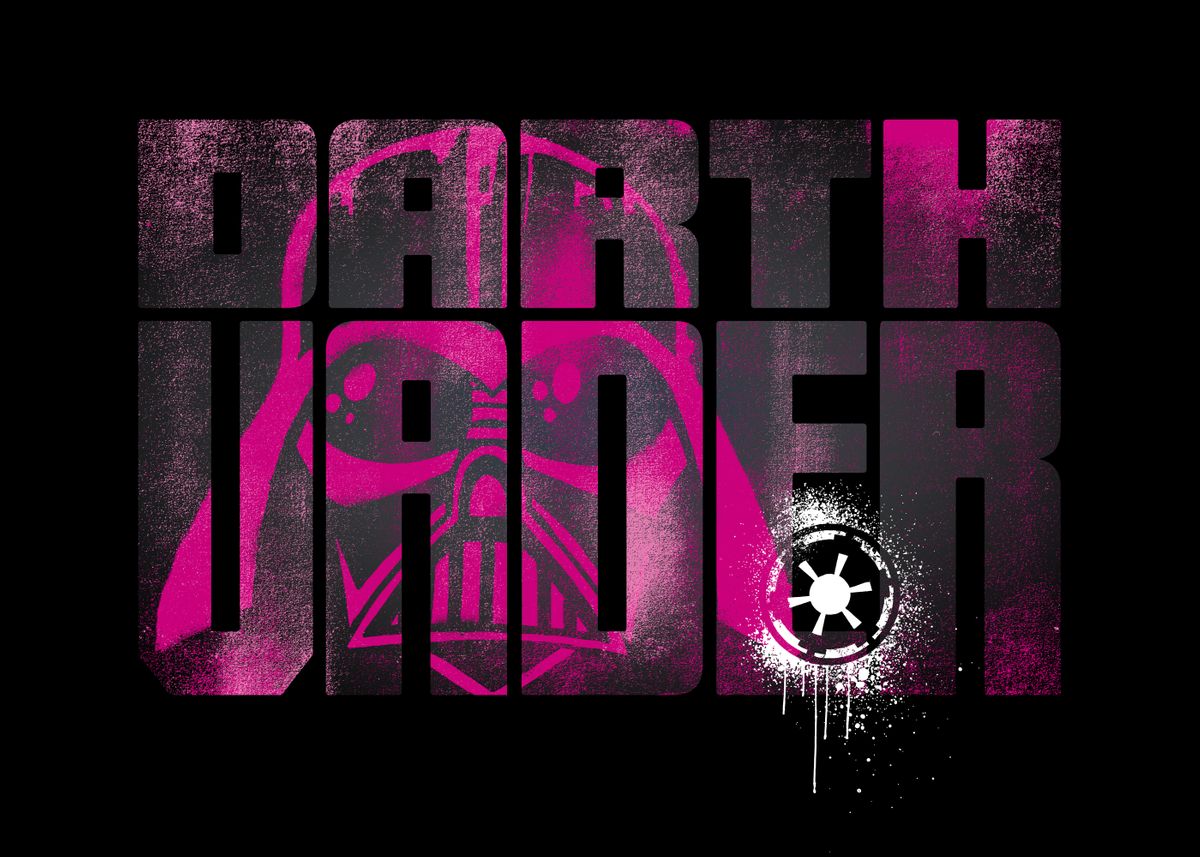 'Darth Vader pink' Poster, picture, metal print, paint by Star Wars ...