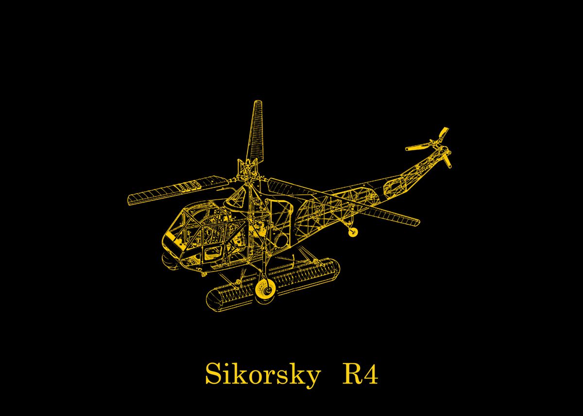 'sikorsky r4 ' Poster by Eng Hadoool | Displate