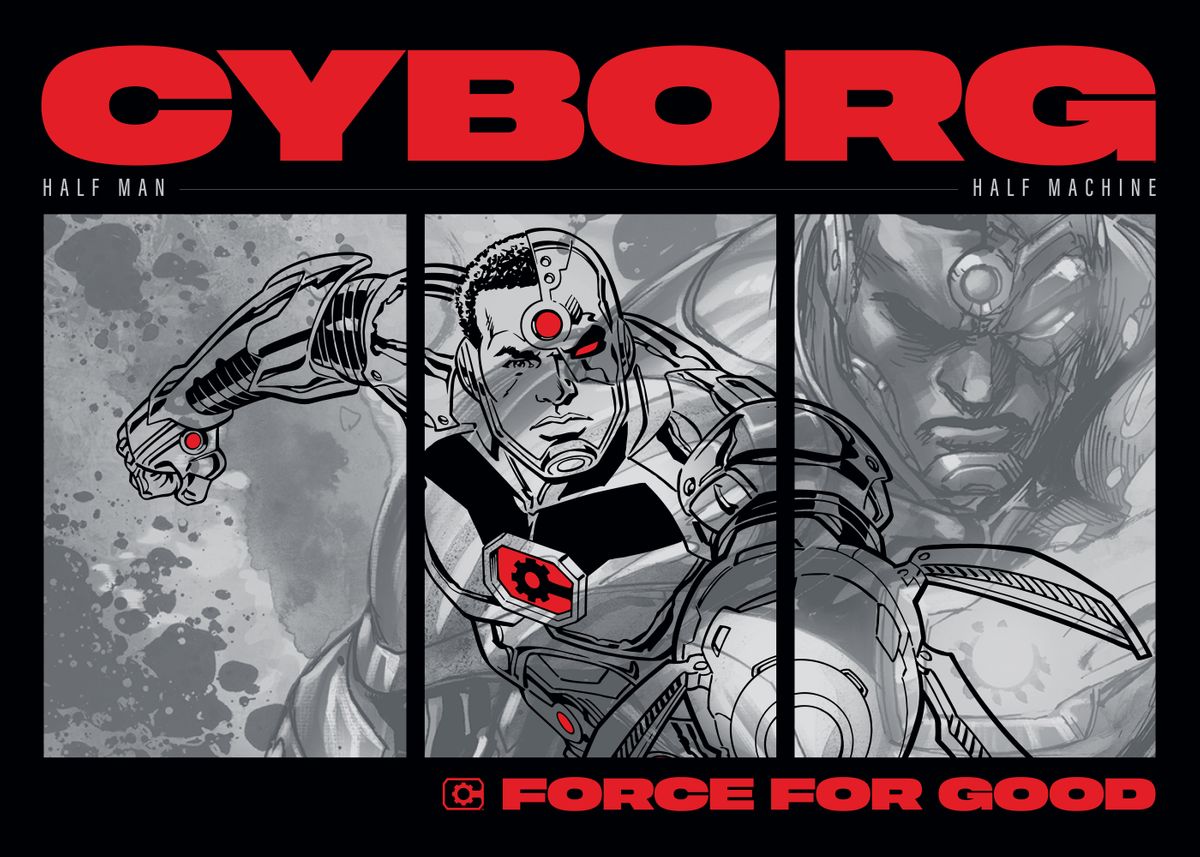 'Half Man Half Machine' Poster, picture, metal print, paint by DC ...