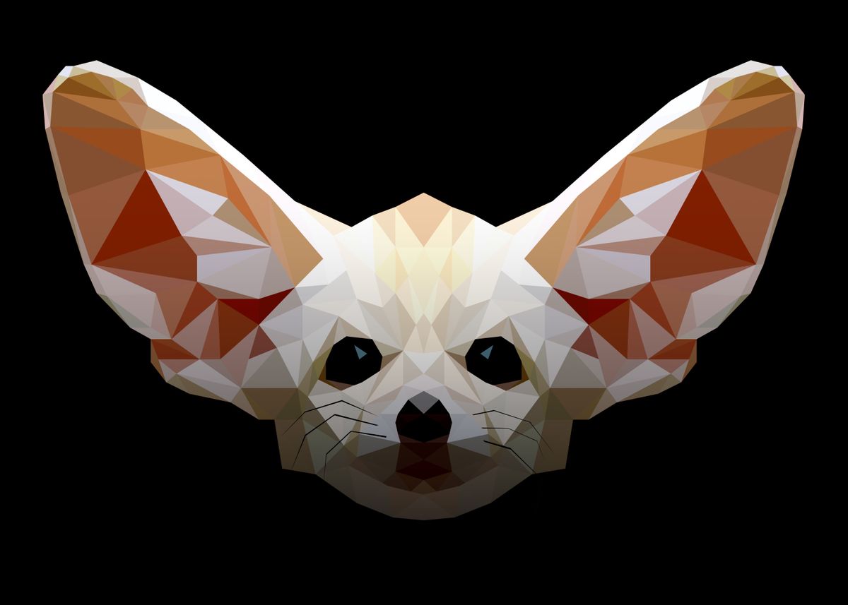 'Fennec' Poster, picture, metal print, paint by dung nguyen | Displate