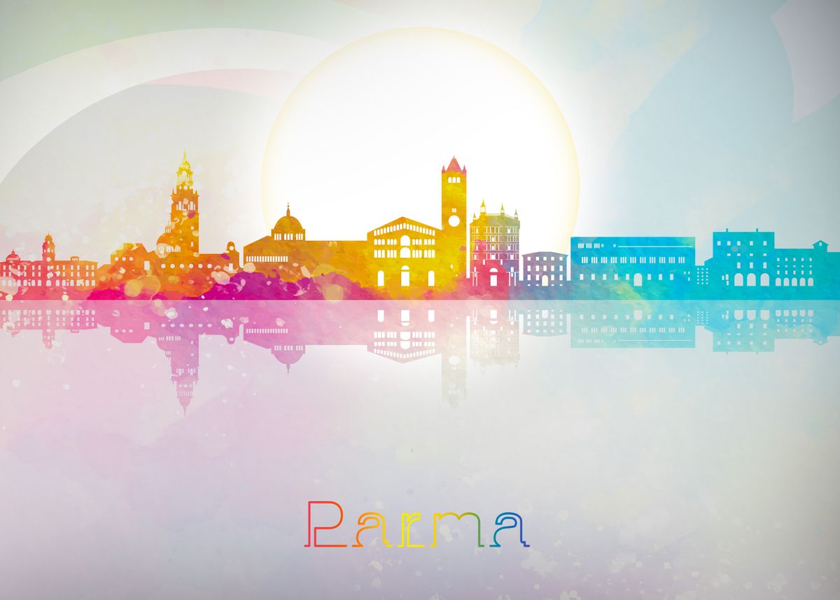'Parma Italy' Poster, picture, metal print, paint by Farwell Florentino ...