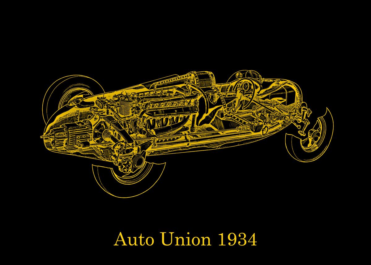 'Auto Union 1934 ' Poster by Eng Hadoool | Displate