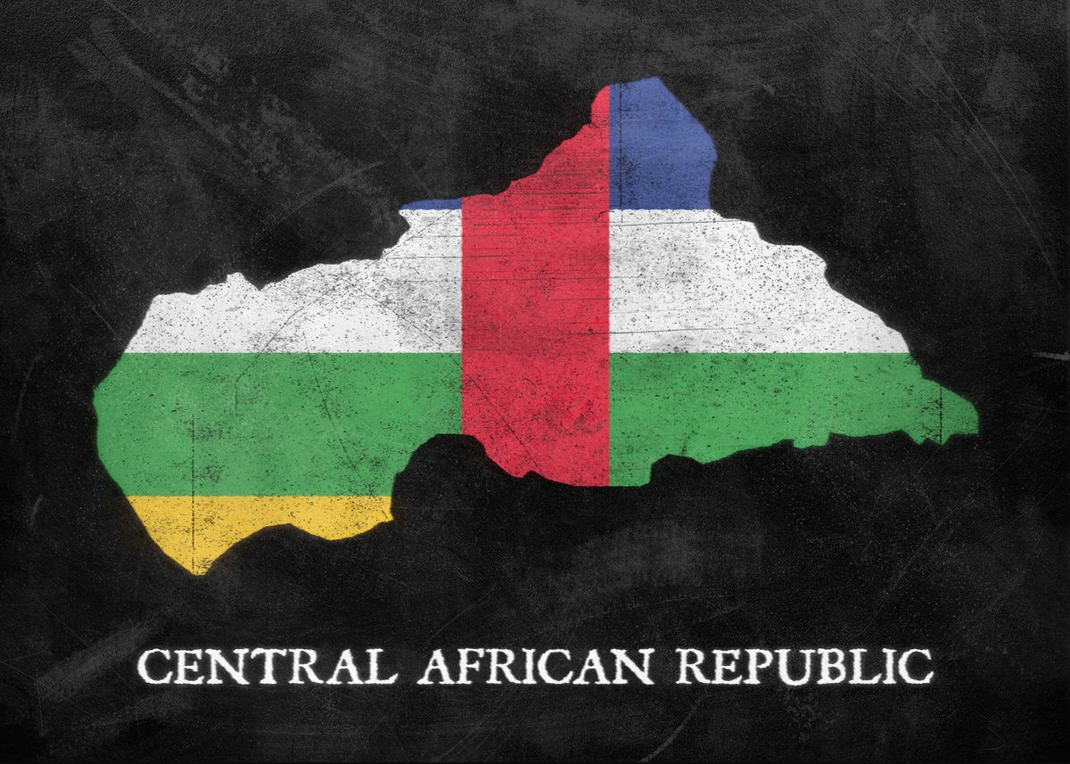 'Central African Republic' Poster, picture, metal print, paint by Moon ...