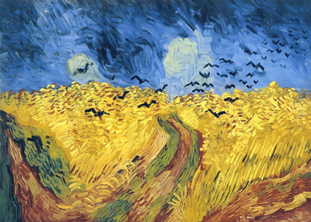'Wheatfield With Crows 1890' Poster, picture, metal print, paint by ...